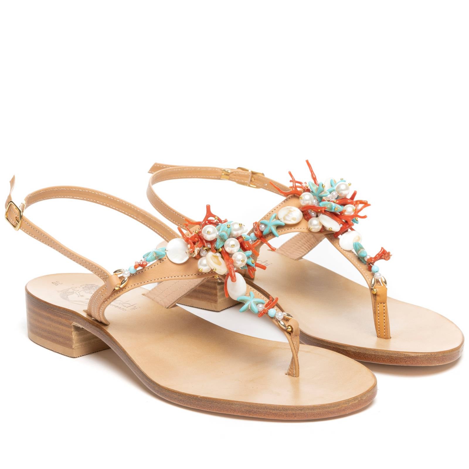 Handmade Sandals Positano - Dalila Swarovski elements